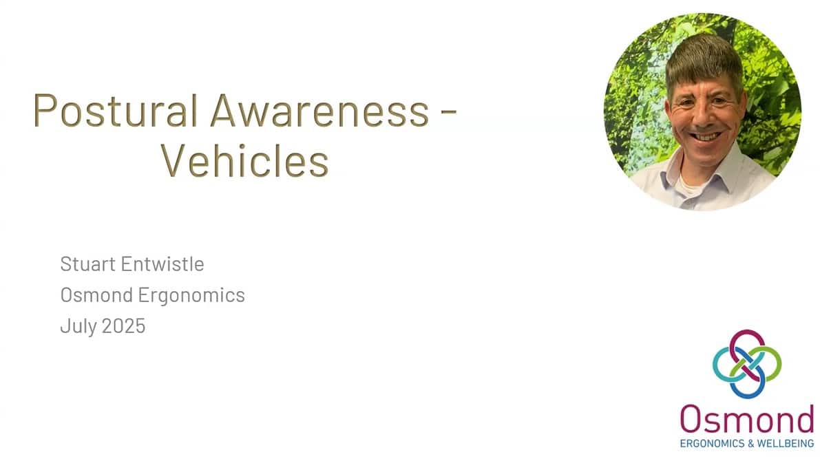 Postural Awareness - Vehicles - Osmond Ergonomics & Wellbeing